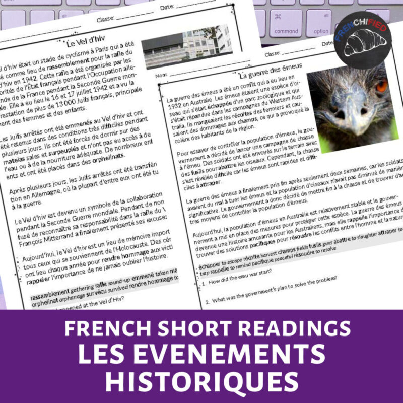 Panics and Trends Short French reading passages