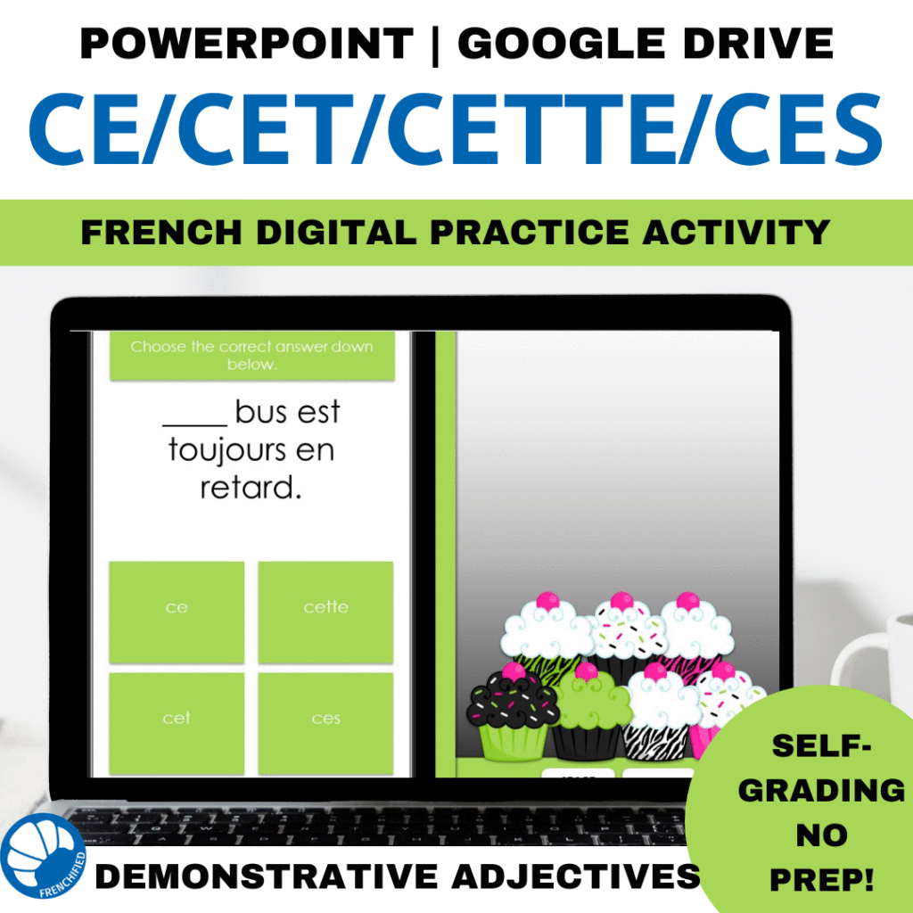 French digital game - demonstrative adjectives
