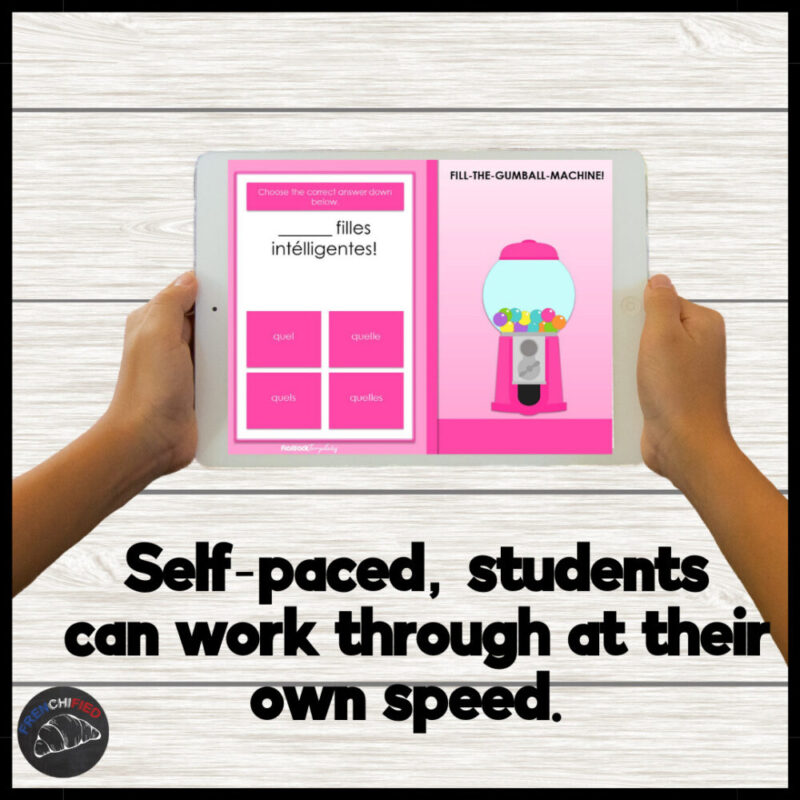 French quel quels quelle quelles - Boom™ Cards