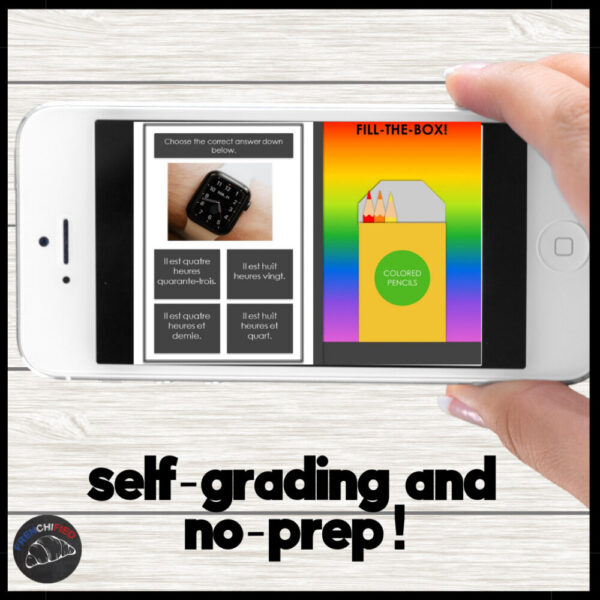 French telling time - Boom™ Cards