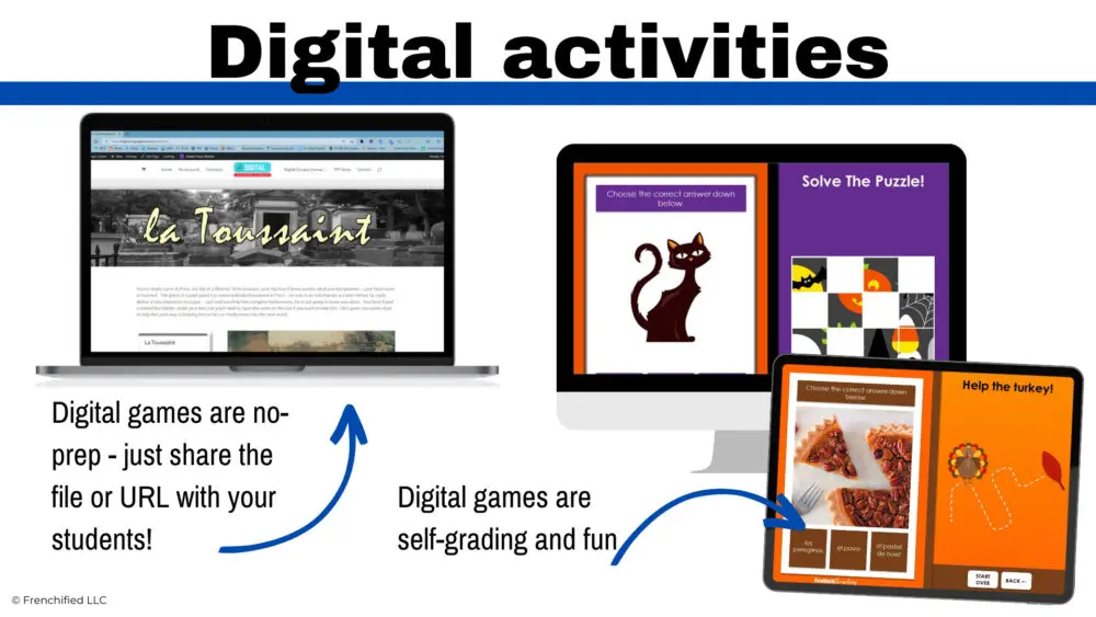 French autumn activities bundle