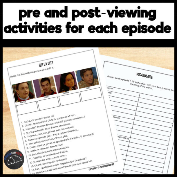 Extra French episode 1 activities - L'arrivée de Sam