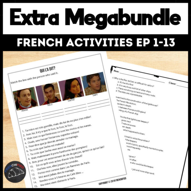 French Extra activities episodes 1-13 megabundle - includes activities ...