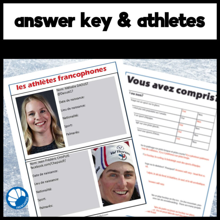 Ants French reading activity