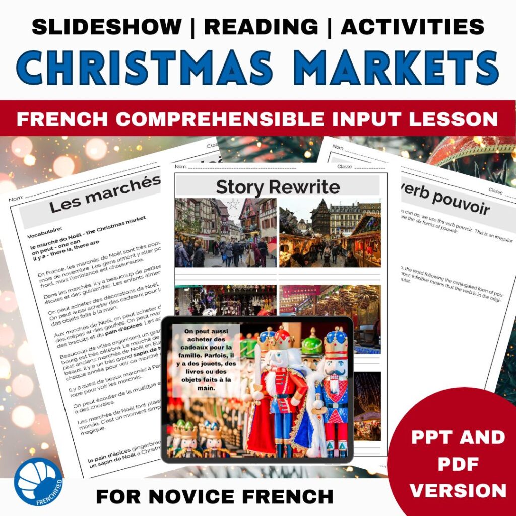 French Christmas activities and winter lessons